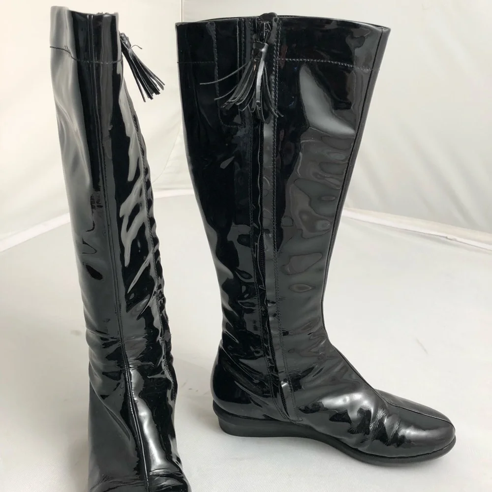 Cole Haan | Shoes | Cole Haan Nike Air Black Waterproof Tall Boots ...